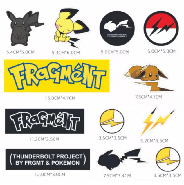 [12 pcs] per set Pokemon Pikachu Sticker Phone Pokeball Sticker Luggage ...