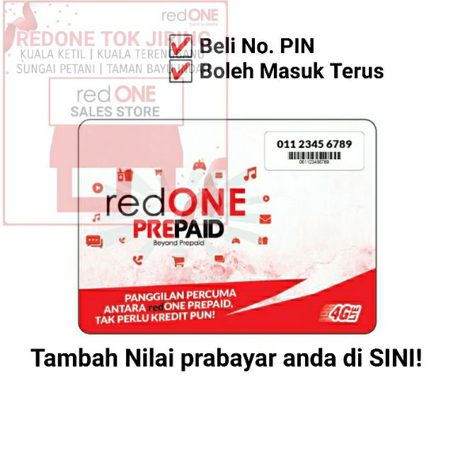redONE Prepaid Top Up | redONE Prabayar Tambah Nilai | Shopee Malaysia