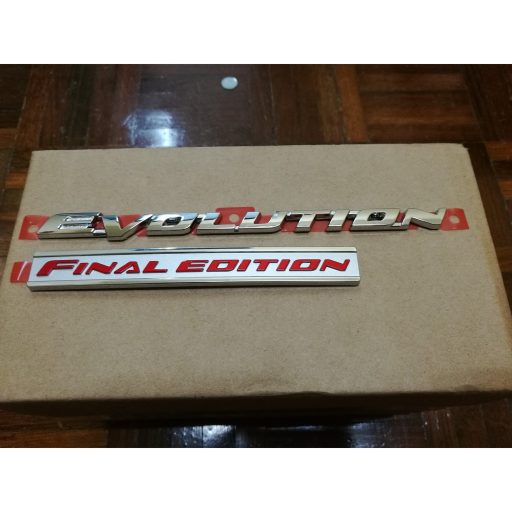 ORIGINAL MITSUBISHI LANCER EVO X EVOLUTION CZ4A FINAL EDITION EMBLEM ...