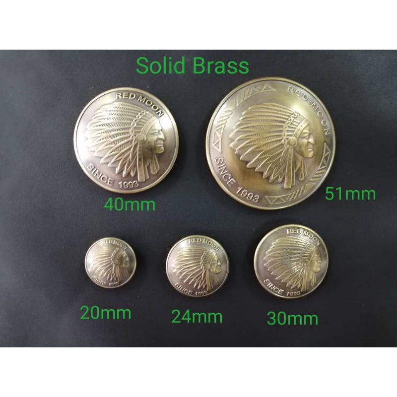 Redmoon Solid Brass conchos Retro brass col | Shopee Malaysia