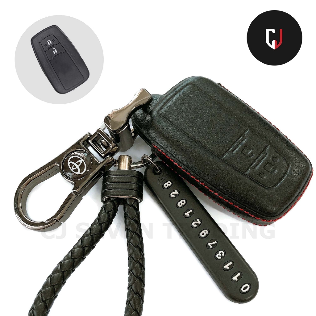 Toyota All-New CHR CH-R 2019-2020 Keyless Remote Car Key 4D Cow Leather ...
