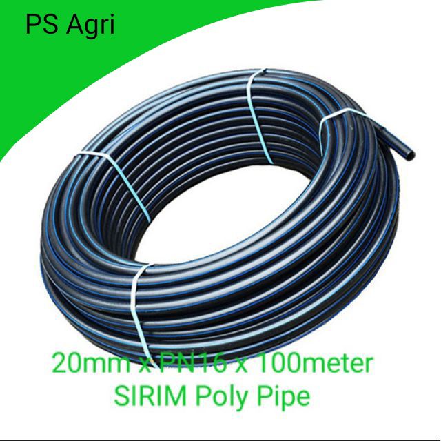 Black Poly Pipe Roll 20mm x PN16 x 100meter (SIRIM) | Shopee Malaysia