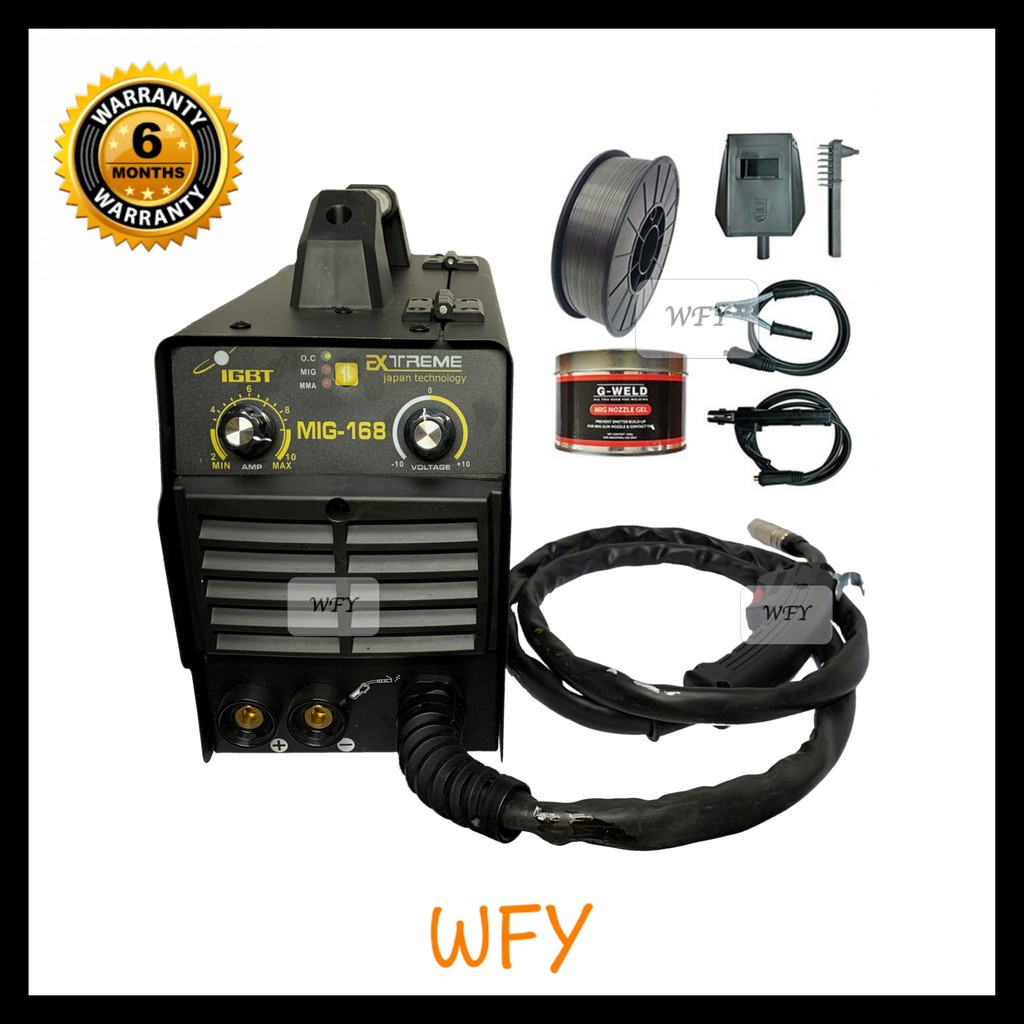 MIG 168 1kg/Gasless Professional MIG & MMA Welding Machine c/w ...