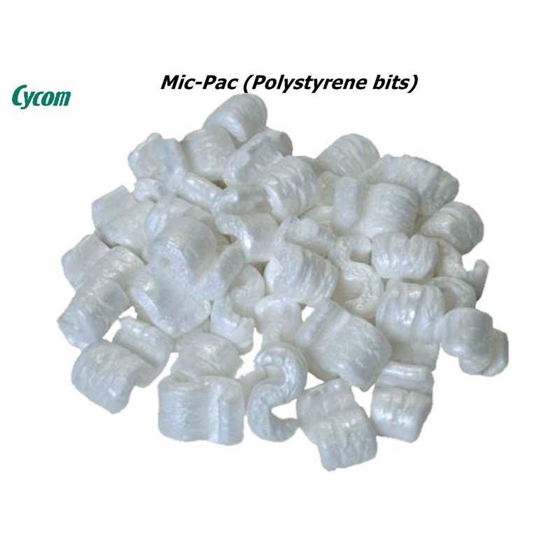 Mic-Pac (Polystyrene Bits) One Pack Loose Fills (0.25 cubic feet) (1.25 ...