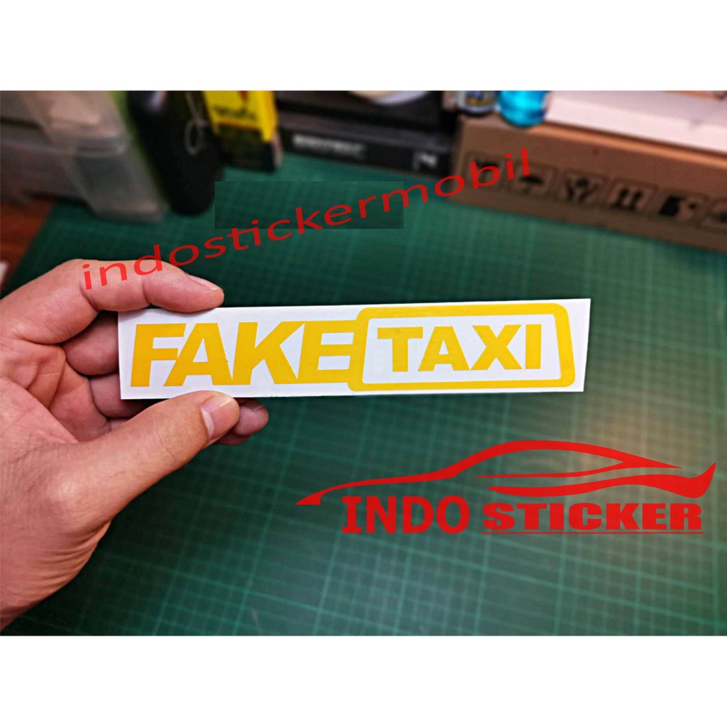 Universal FAKE TAX CUTTING STICKER MOTORCYCLE CAR STICKER FAKE TAXI JDM ...