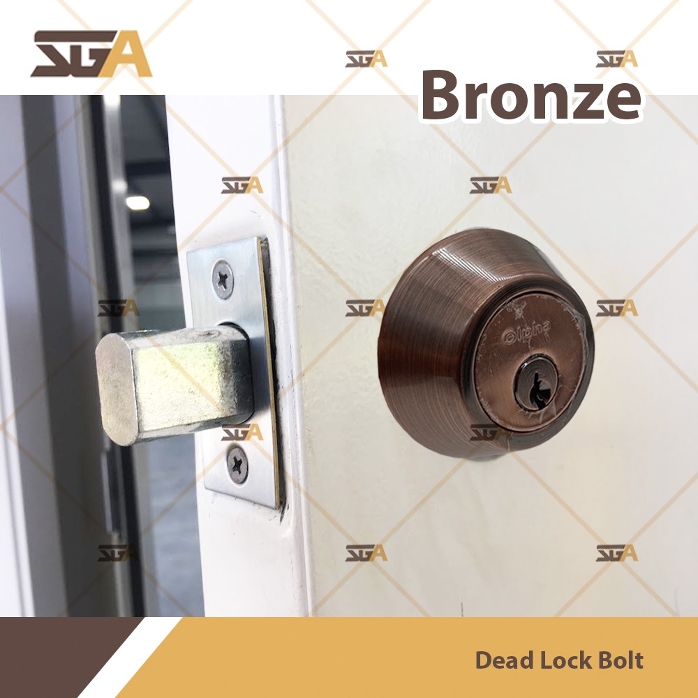 OLPHA Thumb Button & Key Dead bolt Lock Door Security Thumb Turn ...