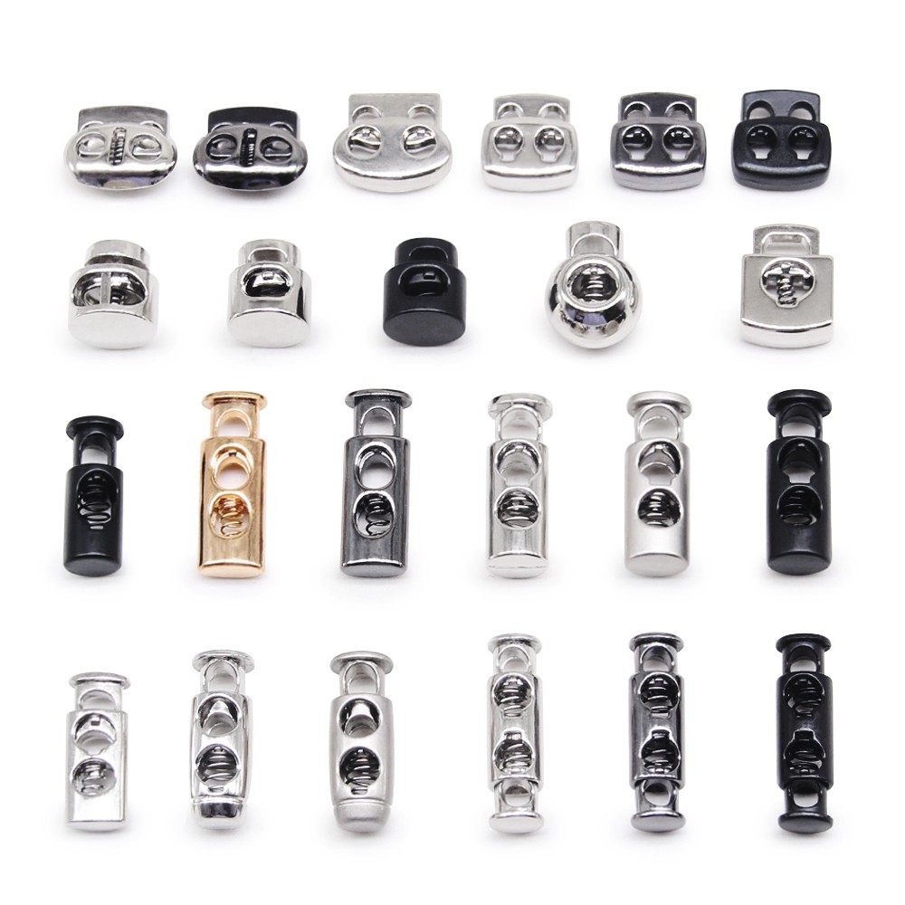 New 10pcs Vintage Silver Gunmetal Gold Cord Lock Toggle Metal Stopper ...