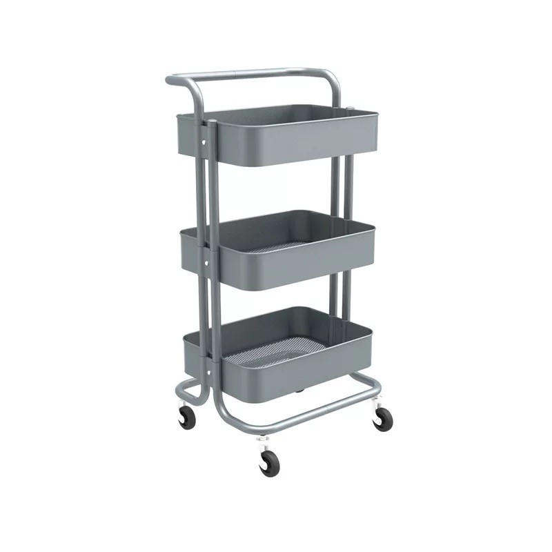 [100% Steel] Worthbuy Trolley Rack 3 Tier Multi-functional Metal ...