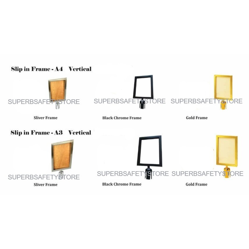 A4 & A3 - PORTRAIT SIGNBOARD FRAME FOR QUEUE UP STAND STAINLESS STEEL ...