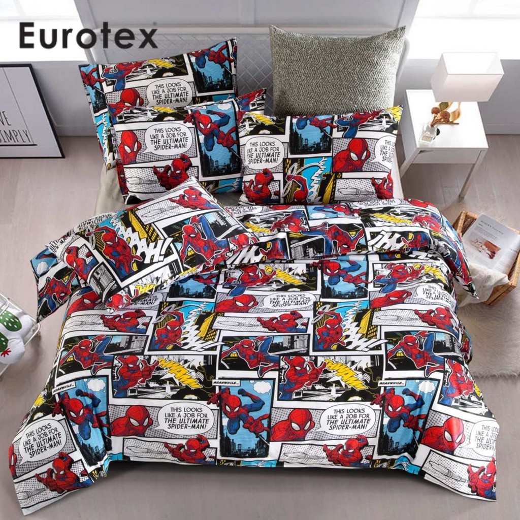 Marvel Spider Man, Cotton Sateen Fitted Bedsheet Set - Justice | Shopee ...