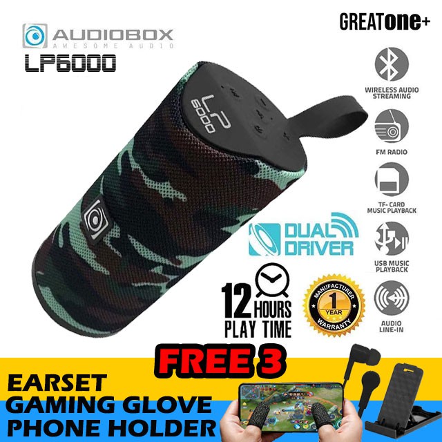 AudioBox BBX LP6000 Portable Bluetooth Speaker (12 Hours Battery Life ...
