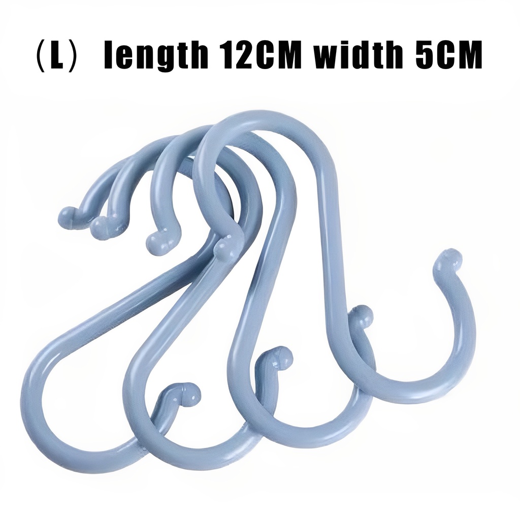 【5PCS】Multifunctional Plastic S shaped Door Hook Kitchen Hooks Bathroom ...