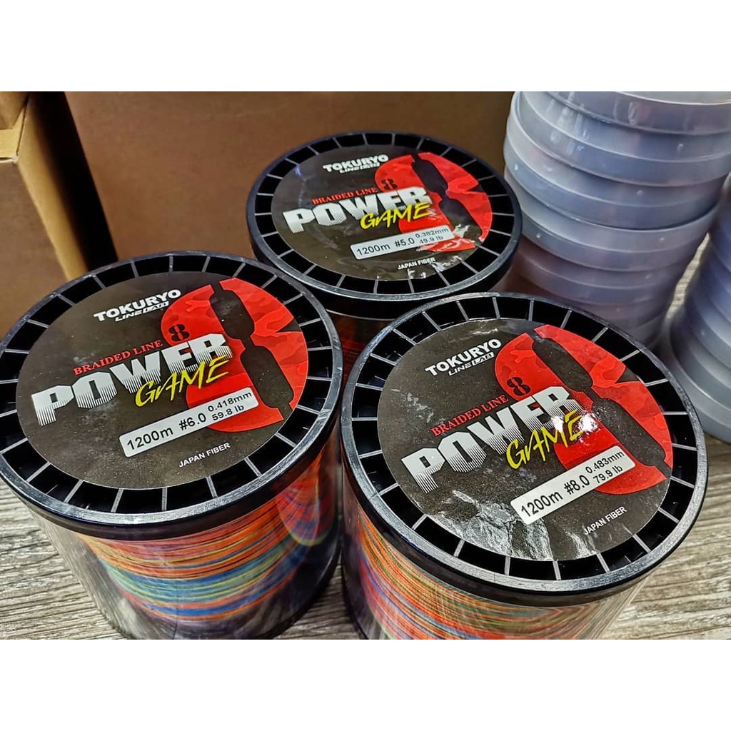 TOKURYO LINE LAB POWER GAME X8 Braid Line 1200M READY STOCK | Shopee ...