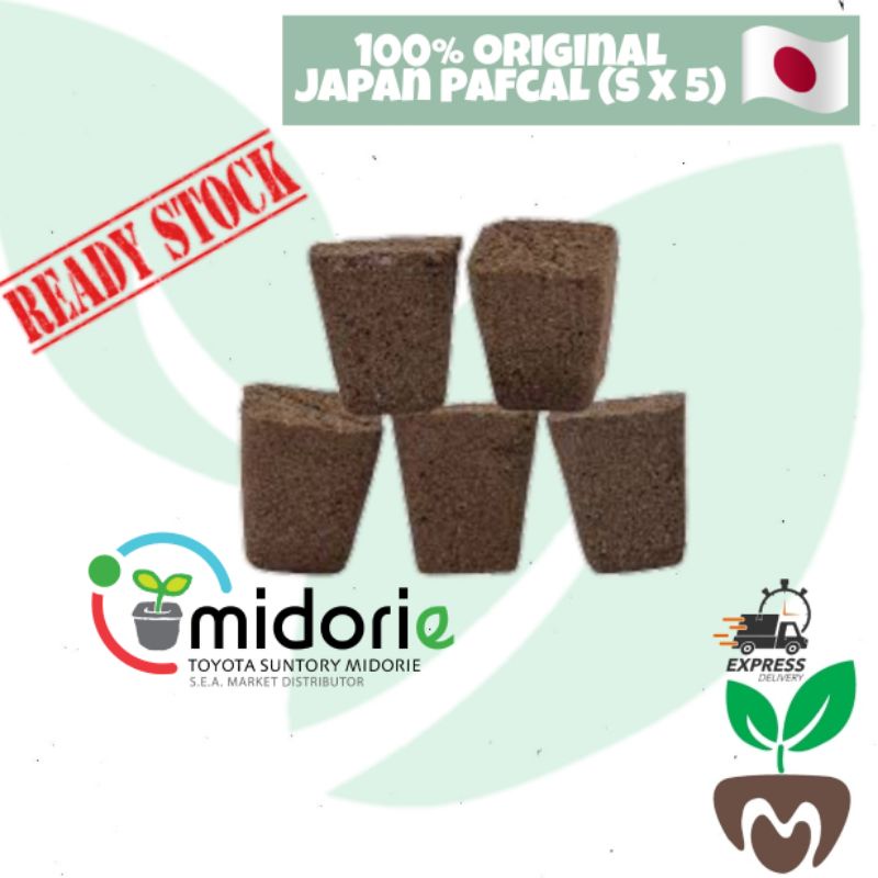 100% Original Midorie Soil-free Organic Pafcal Pack ( S x 5 ) 日本无土专用海绵 ...