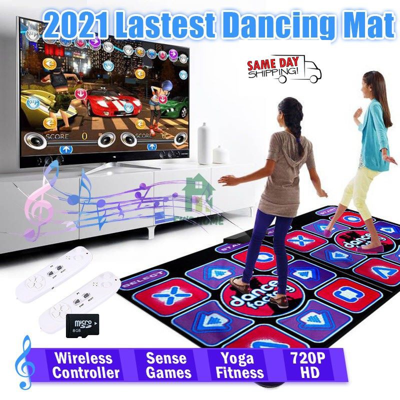 Dance Mat TV Wireless Wired English Menu Double Player Non-slip Fitness ...