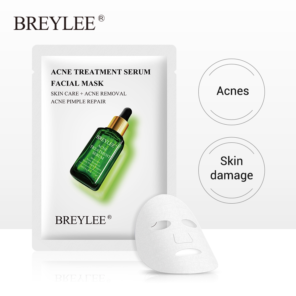 BREYLEE Face Sheet Mask Acne Treatment Serum Facial Essence Anti Acne ...