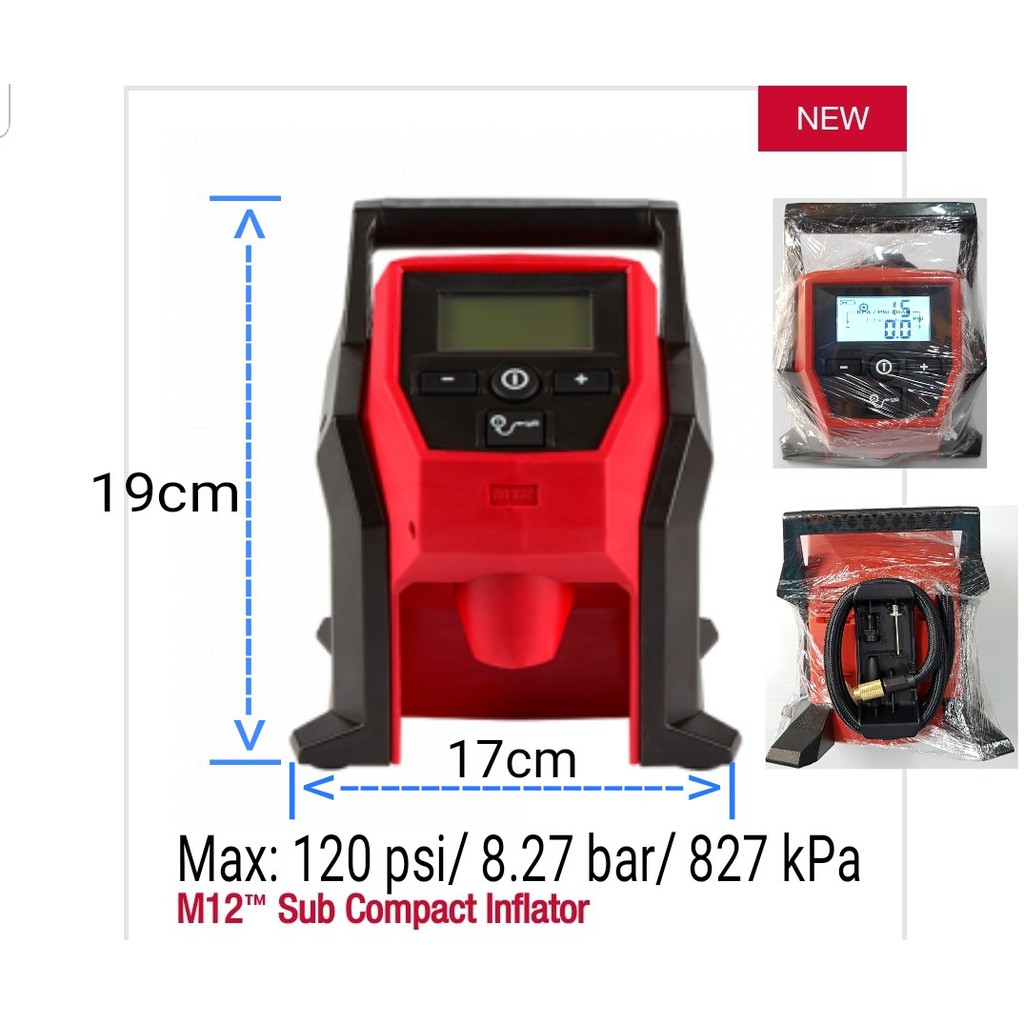 MILWAUKEE M12 P-12BI-0 FUEL COMPACT INFLATOR (BARE TOOL) | Shopee Malaysia