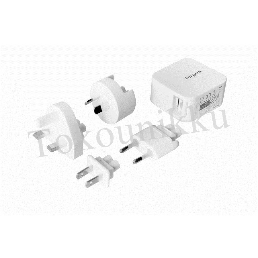 Targus APA74401AP Dual USB Power Charger 20W With Changeable Plug ...