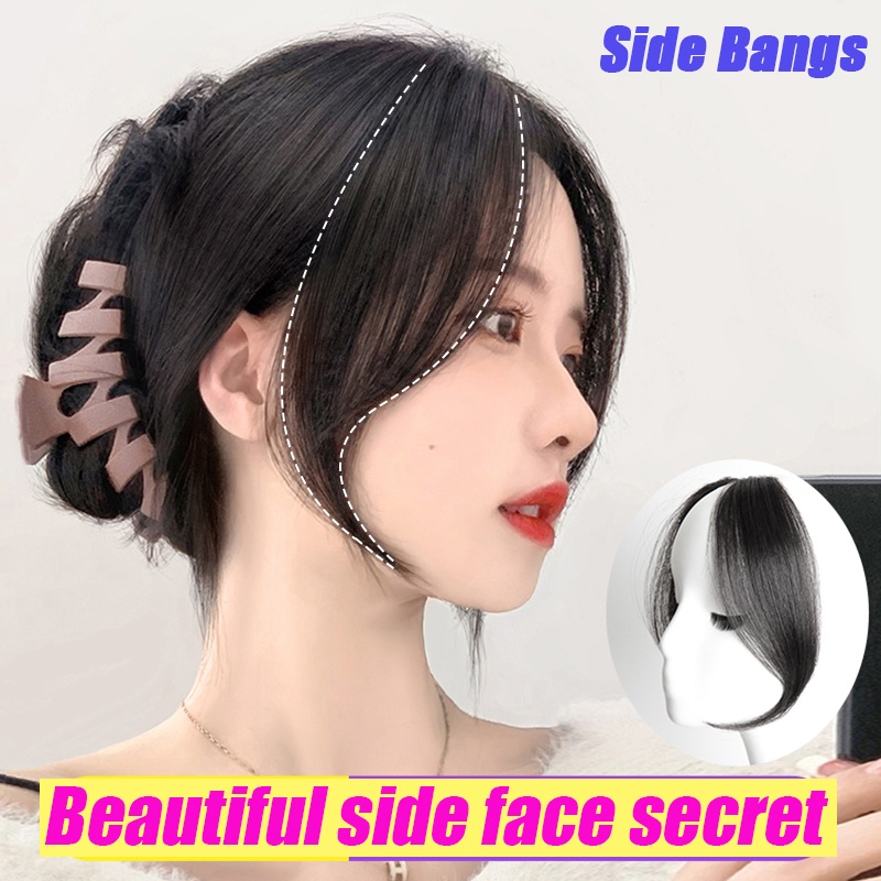 Wig Bangs Hairstyle Side Bangs Wig Natural Invisible Air Bangs Seamless ...