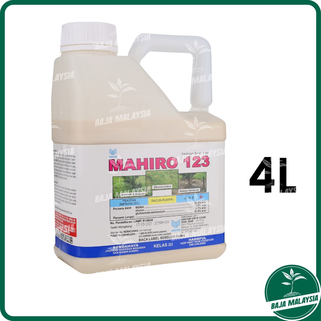 ANCOM ANSAR 550 4 Liter MSMA 35.5% Herbicide Weed Grass Killer ...