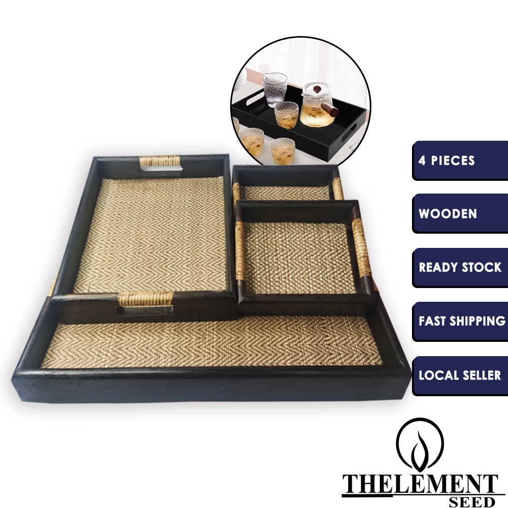 Dulang Hantaran Anyaman Mengkuang Halus Dulang Raya Wooden Tray for ...