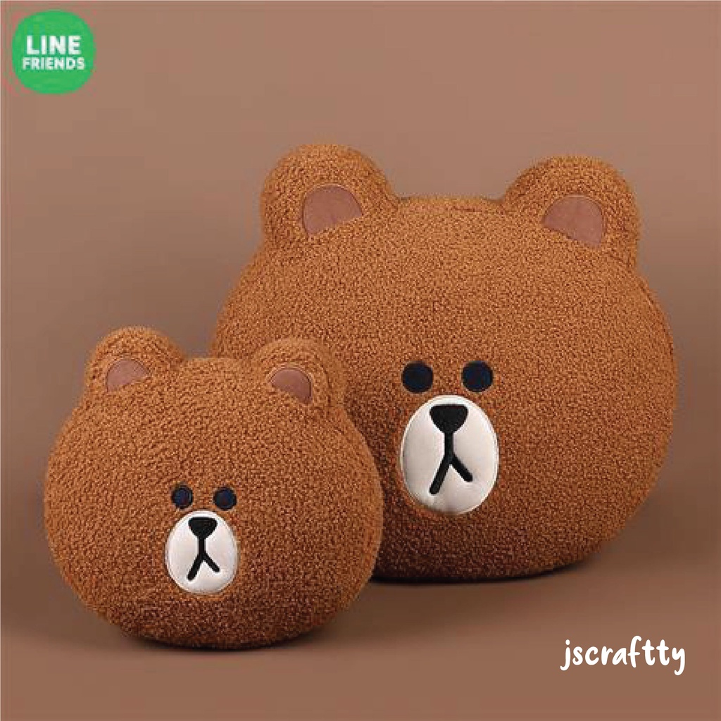 Ready Stock Line Friends cute Brown Cony car neck waist pillow pair ...