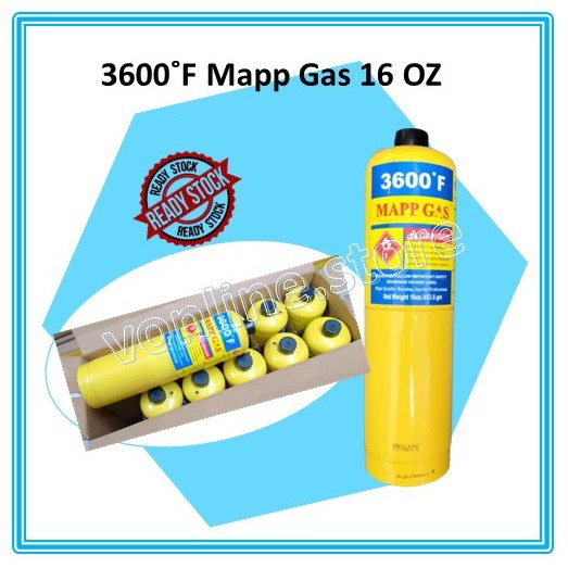 MAPP GAS CYLINDER 16Oz/453.6g (MAP-PRO）3600F | Shopee Malaysia