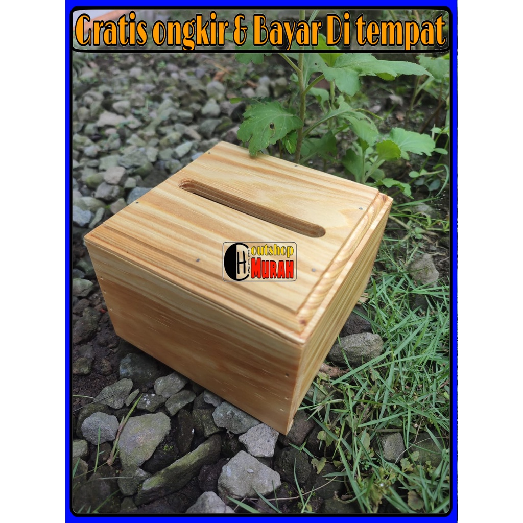 KAYU Pine Wood Tissue Box Small Wooden Tissue Box Organizer Tissue Box ...