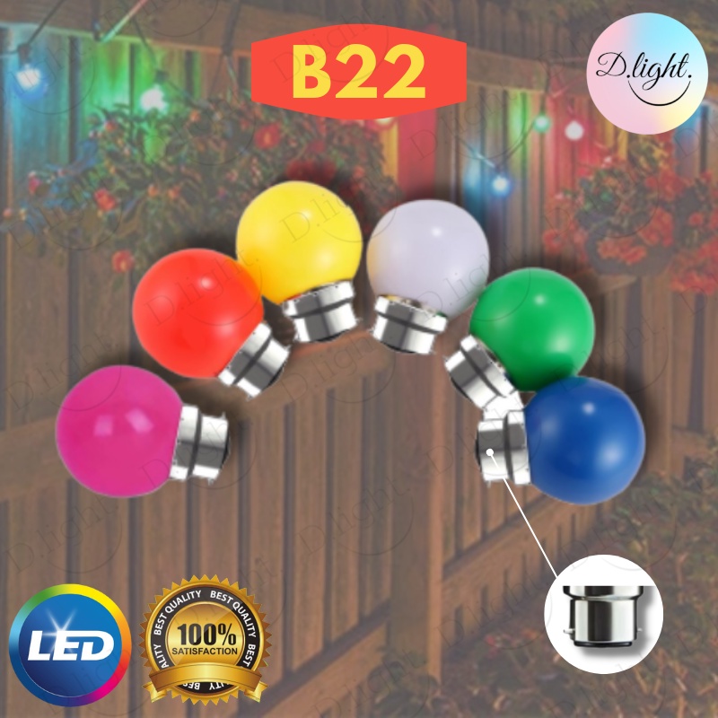 💥Raya Promo💥G45 3W LED COLOUR BULB LAMPU RAYA E27 B22 MENTOL LAMPU ...