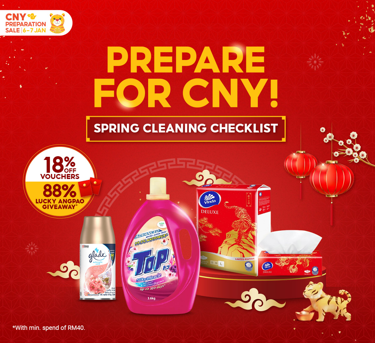 Prepare for CNY! Spring Cleaning Checklist 6 JAN