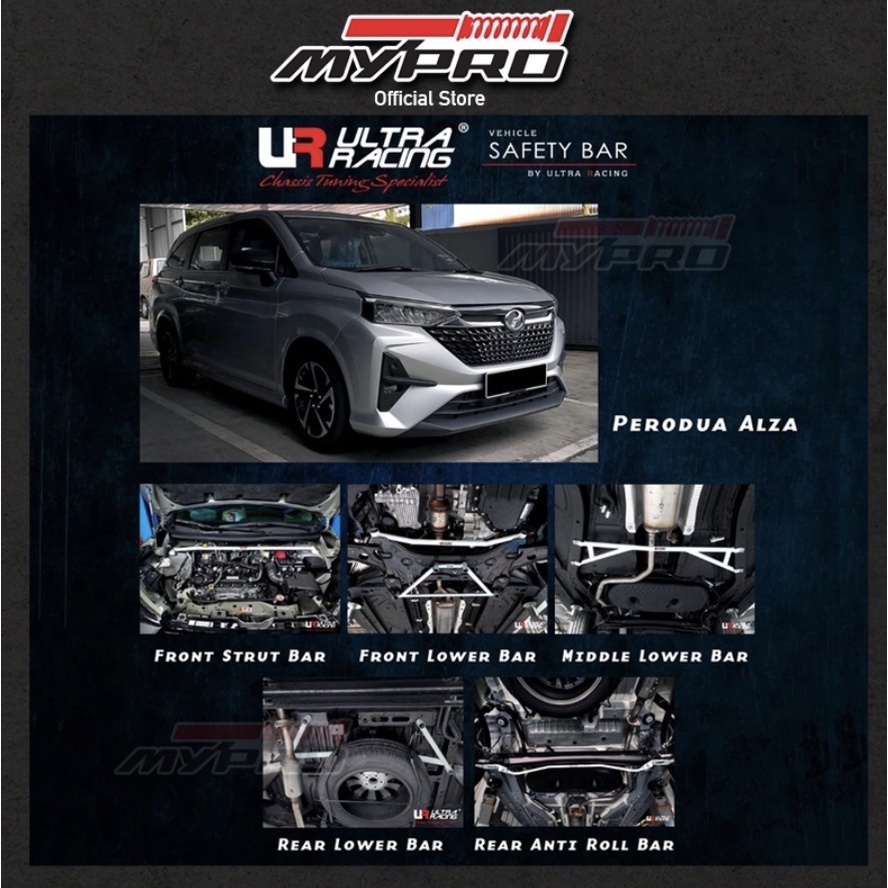 ULTRA RACING BAR TOYOTA VELOZ/PERODUA ALZA NEW 2022++ FULL SET | Shopee ...
