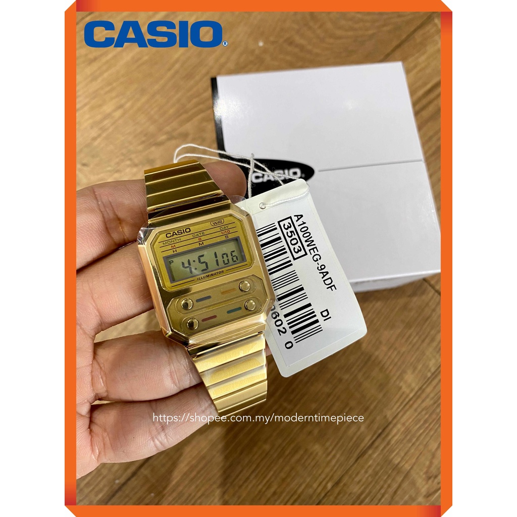 NEW & ORIGINAL Casio Watch A100WE-1A / A100WEGG-9A / A100WEGG-1A ...