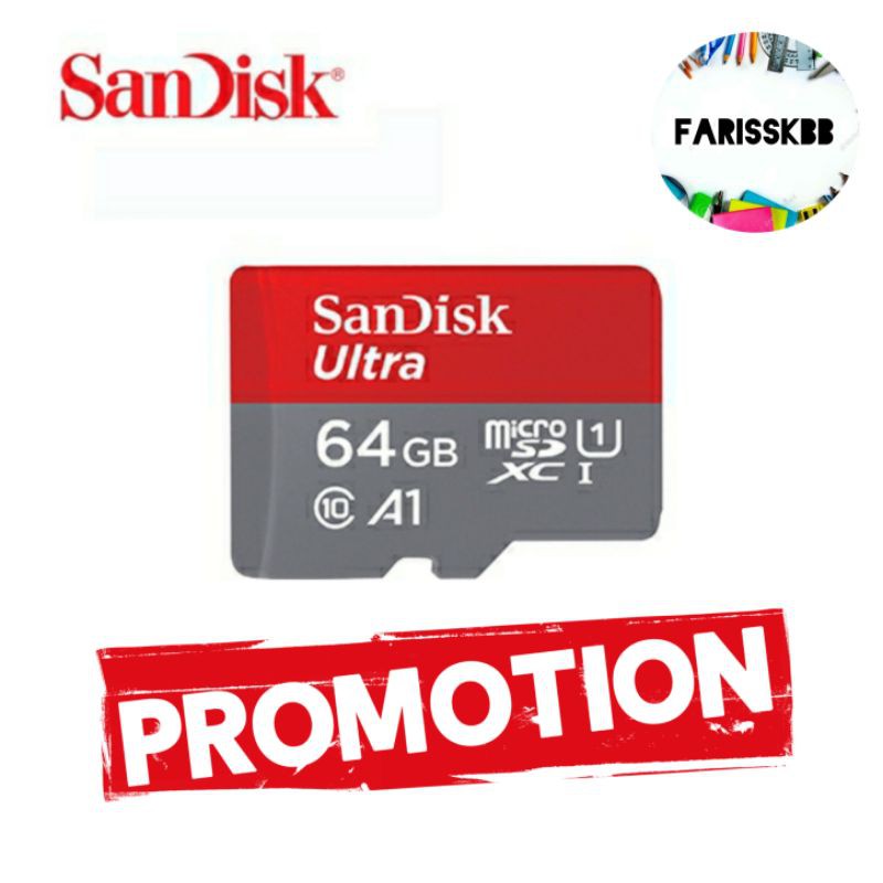 🔥NEW🔥SANDISK ULTRA MEMORY CARD A1 SD CARD MICROSD MEMORY CARD 64GB ...