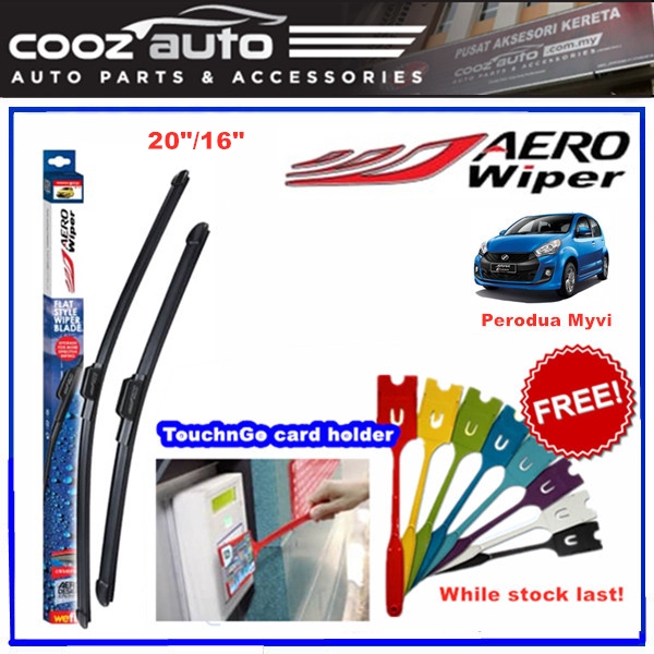 Perodua Myvi 2005 - 2017 AERO frameless Windscreen Flat Wiper Blade (20"/16") | Shopee Malaysia