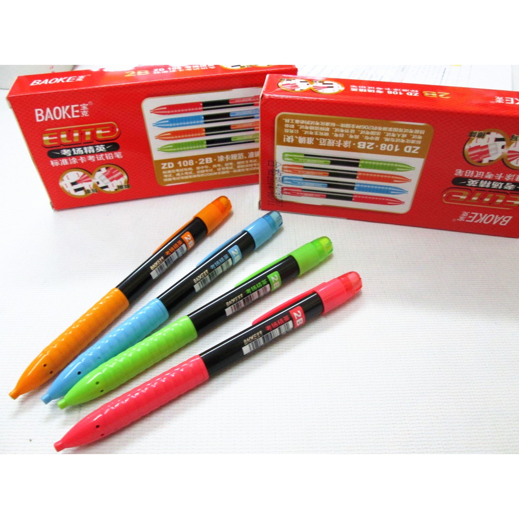 (12pcs) 1.8mm Mechanical Pencil Khat Pensel Jawi Calligraphy Pen 2B ...
