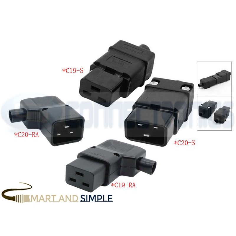 250VAC 16A IEC320 POWER SOCKET C19 C20 connectors | Shopee Malaysia