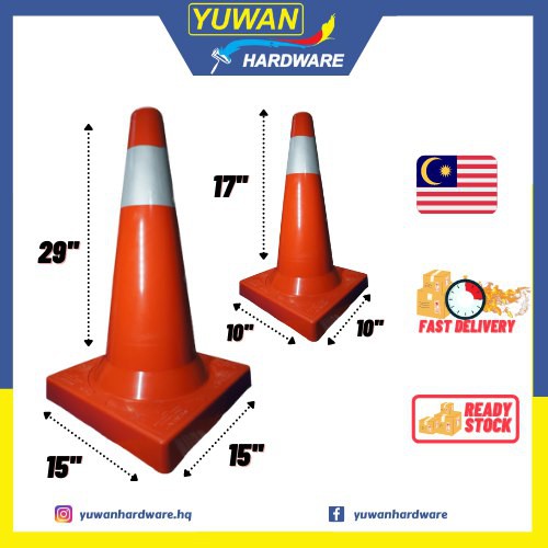 Kon Keselamatan Jalanraya Safety Cone Traffic PVC Cone Kon Training ...