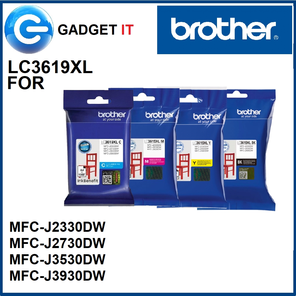 BROTHER LC3619XL COMBO SET (1 SET BK/C/M/Y) LC-3619XL LC-3619-XL LC3619 ...