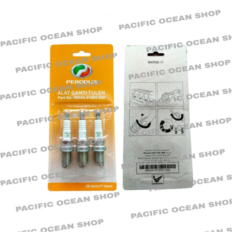 SPARK PLUG ORIGINAL PERODUA KELISA KENARI MYVI 1.0 VIVA 660,850,1.0 BKR5E-11 (9004A-91002-Z02 ...