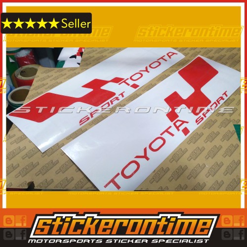 TOYOTA SPORT SIDE DOOR CAR STICKER SET KIRI & KANAN | Shopee Malaysia