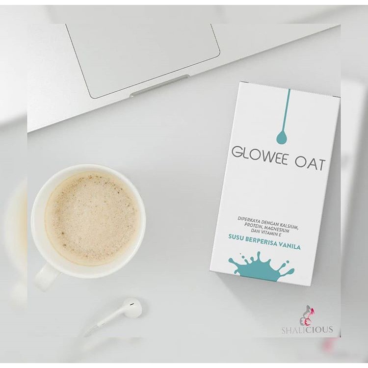 NEW PACK SHALICIOUS GLOWEE OAT 15 sachet SUSU VANILLA TANPA COLLAGEN ...