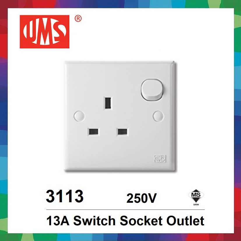 UMS 3 Series Switch & Socket / Suis plug socket / 13A Switch Socket ...