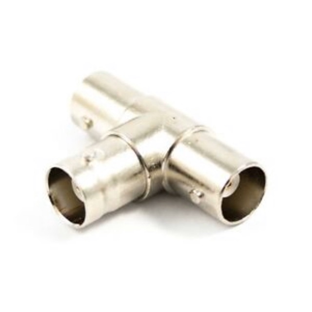 Malaysia Couple T Type BNC 3 Female Coax Cable Connector Adapter Plug ...