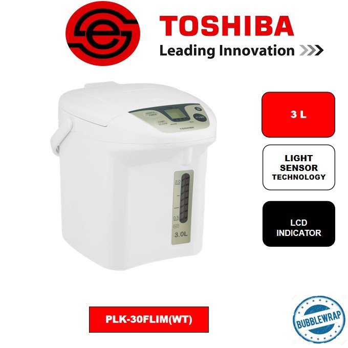 TOSHIBA 3L Digital Electric Thermo Pot PLK-30FLIM (WT) | Shopee Malaysia