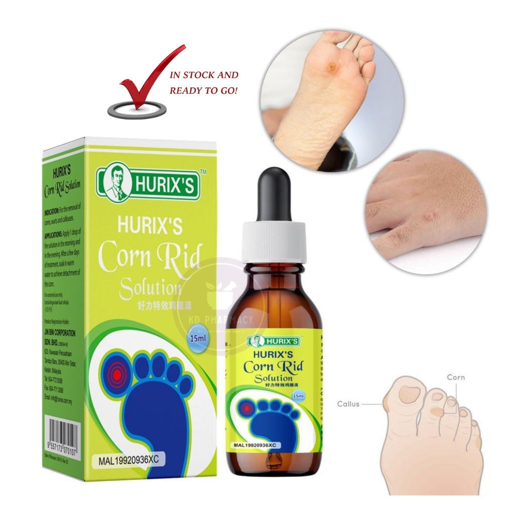 Hurix's Corn Rid Solution 15ml / ubat ketuat dan kutil | Shopee Malaysia