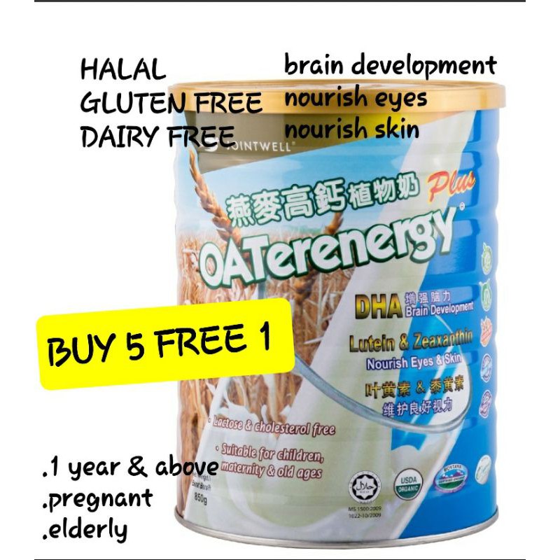 (B5F1)JOINTWELL OATERNERGY PLUS (HALAL) 燕麦高钙植物奶 850g x 6 ( exp 11/24 ) | Shopee Malaysia