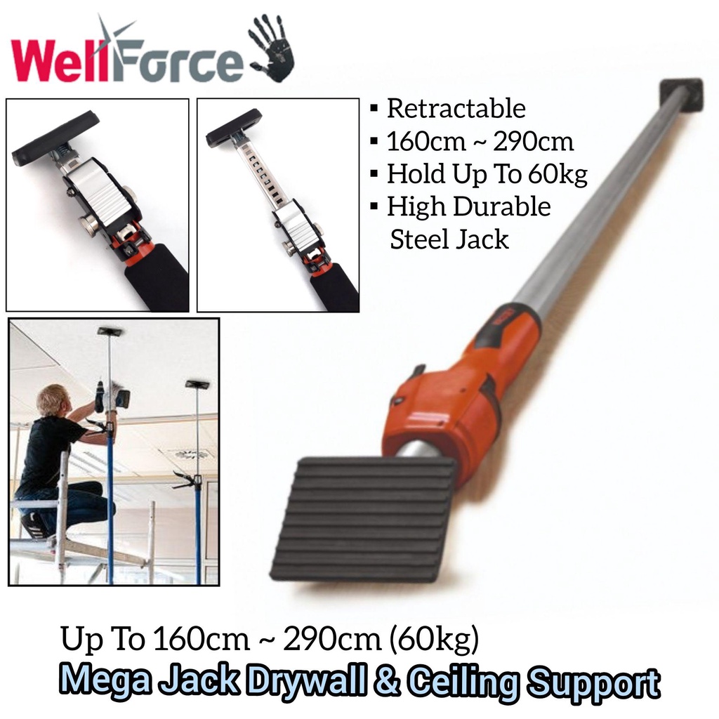 Wellforce Mega Jack Solid Heavy Duty Extended Support For Drywall ...