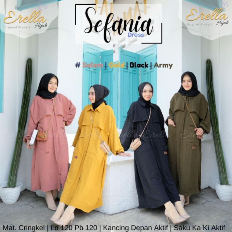 Sefania DRESS Premium DRESS POLOS Pregnant Button Front Pregnant FRIENDLY Active Pocket ORIGINAL ...