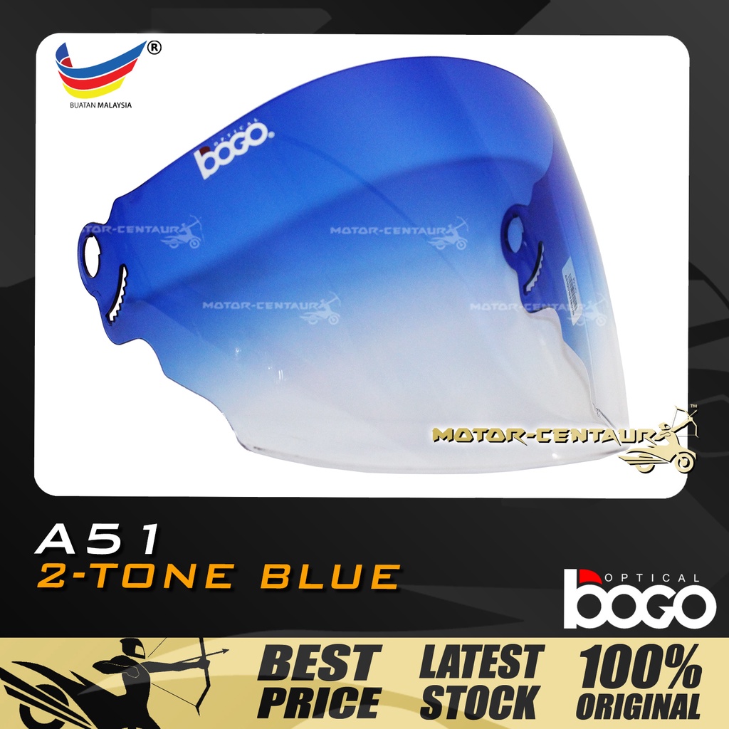 BOGO A-51 (A51) VISOR TINTED,GREY,BLUE,RED,YELLOW,SILVER,RAINBOW ...