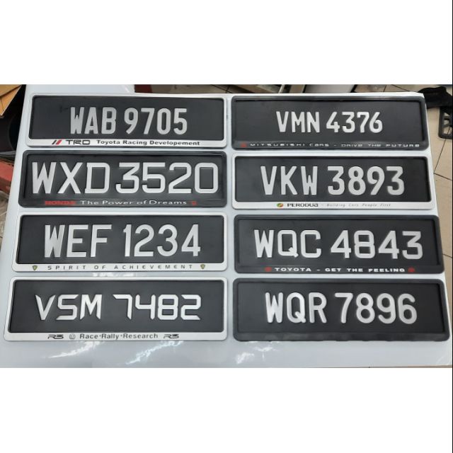 NOMBOR PLATE KETUK ALUMINUM KERETA DEPAN & BELAKANG | Shopee Malaysia